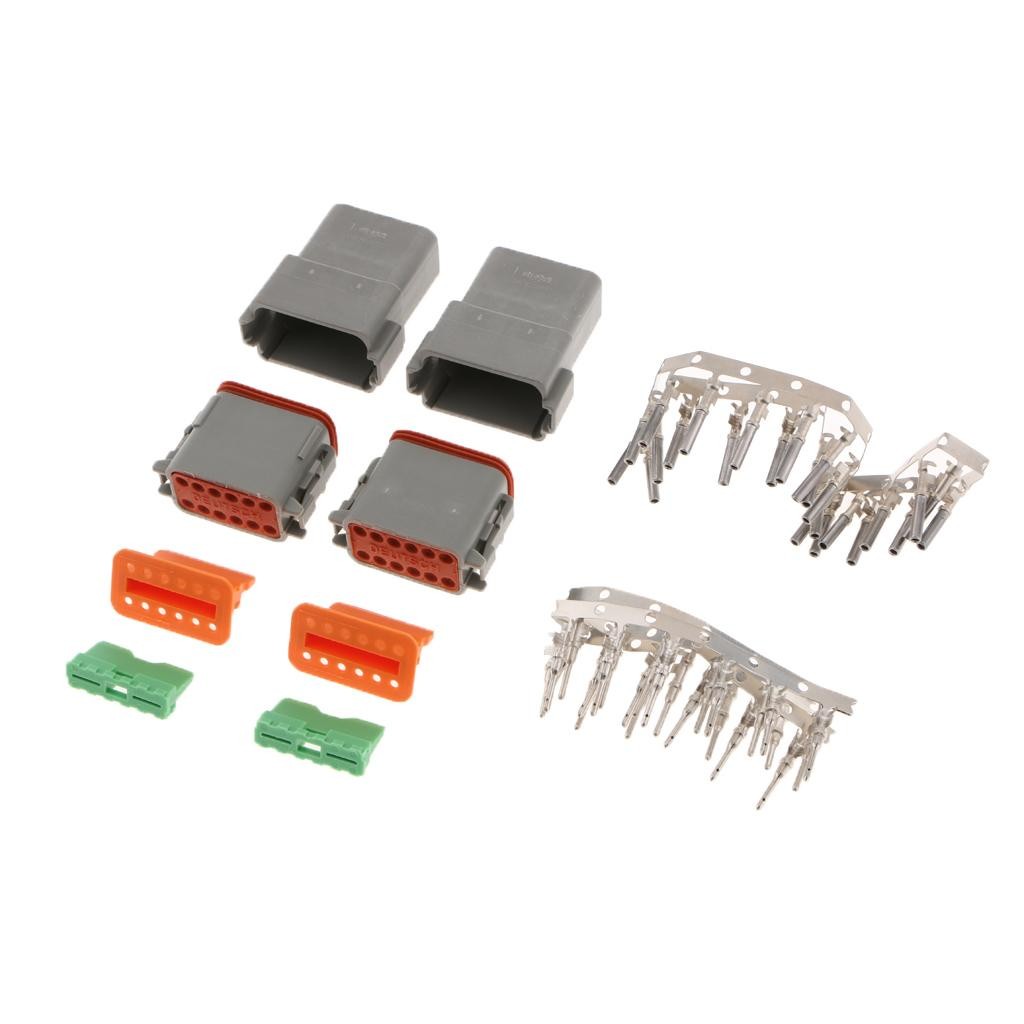 2 Sets Kit DT 12 Pin Waterproof Electrical Wire Connector Plug Kit DT06-12S DT04-12P o】 | Shopee ...