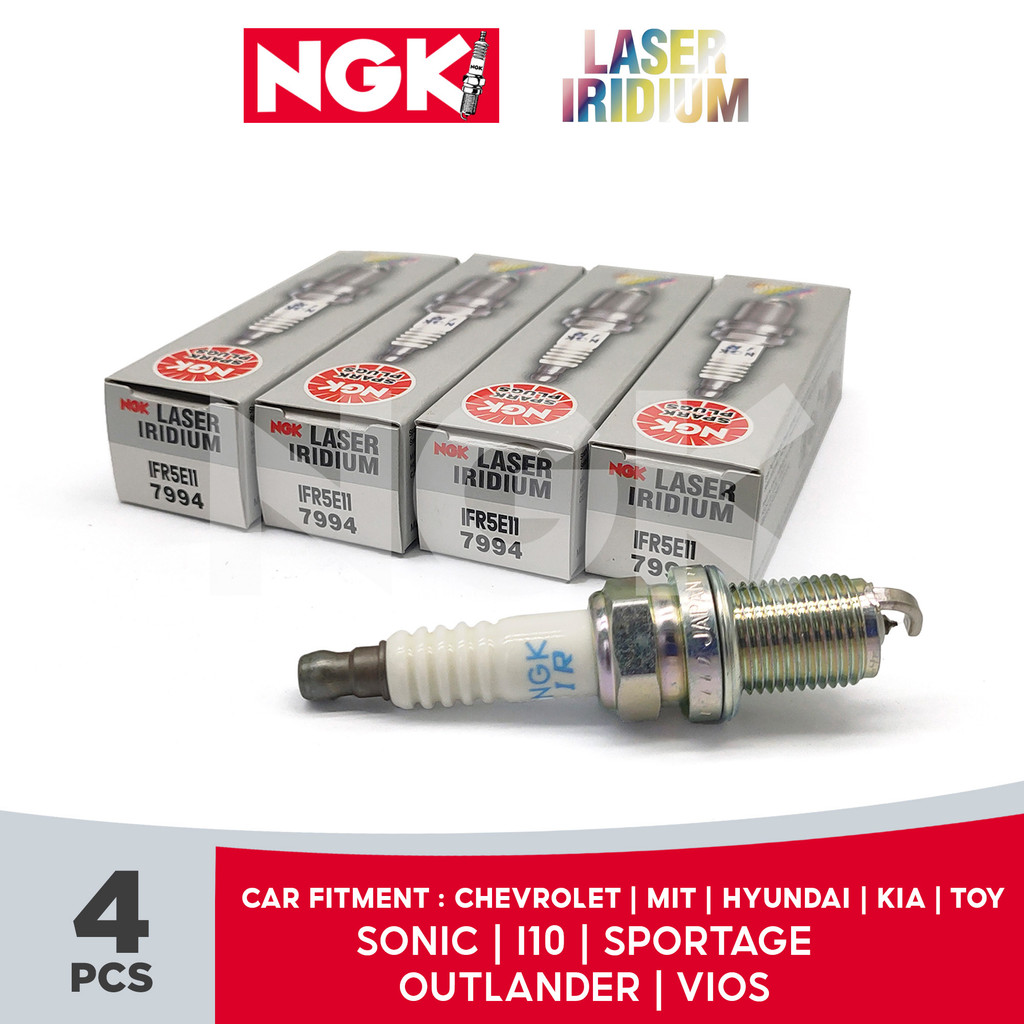 NGK Laser Iridium Spark Plug Sonic 1.4 i10 G4HG Sportage G4KD Outlander ...