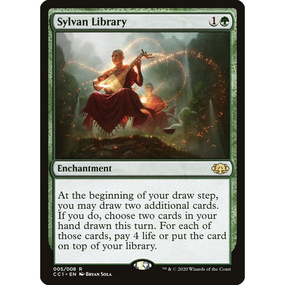MTG Proxy Card - Sylvan Library | Commander Collection: Green (CC1 ...