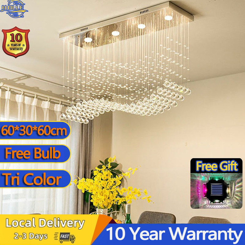 Chandelier Ceiling Light Dining Rectangle Crystal Light Dining Room ...