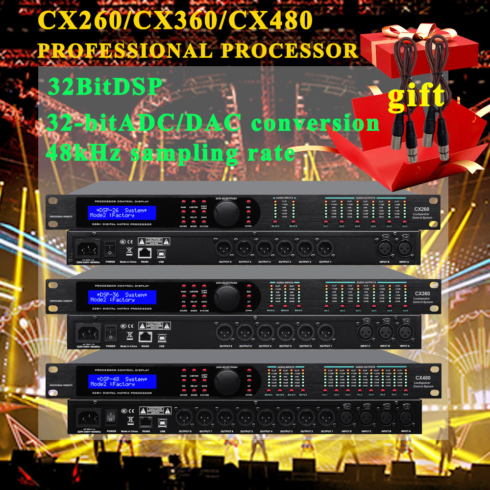 -CX260/360/480 Professional Digital Audio Processor 32 DSP Audio Processor Digital Speaker Syste ...