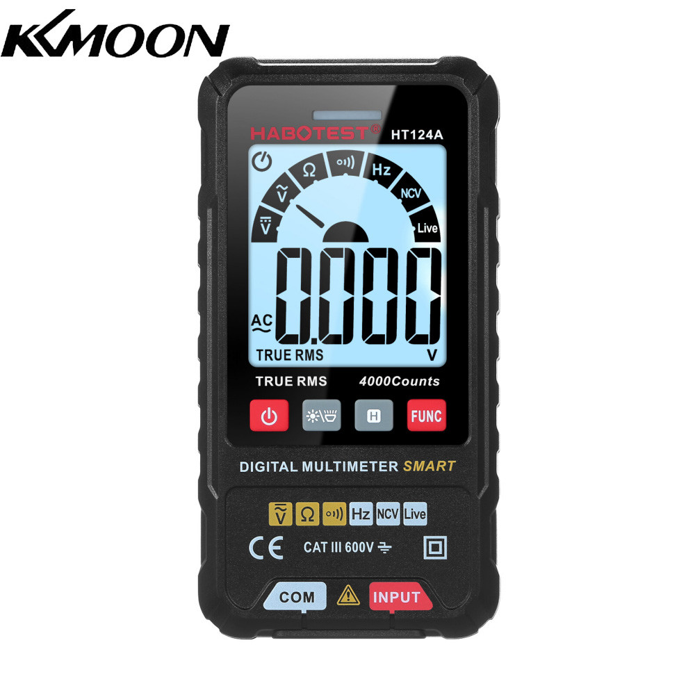 KKmoon HABOTEST Smart Digital Multimeter 4000 Counts True RMS Auto ...