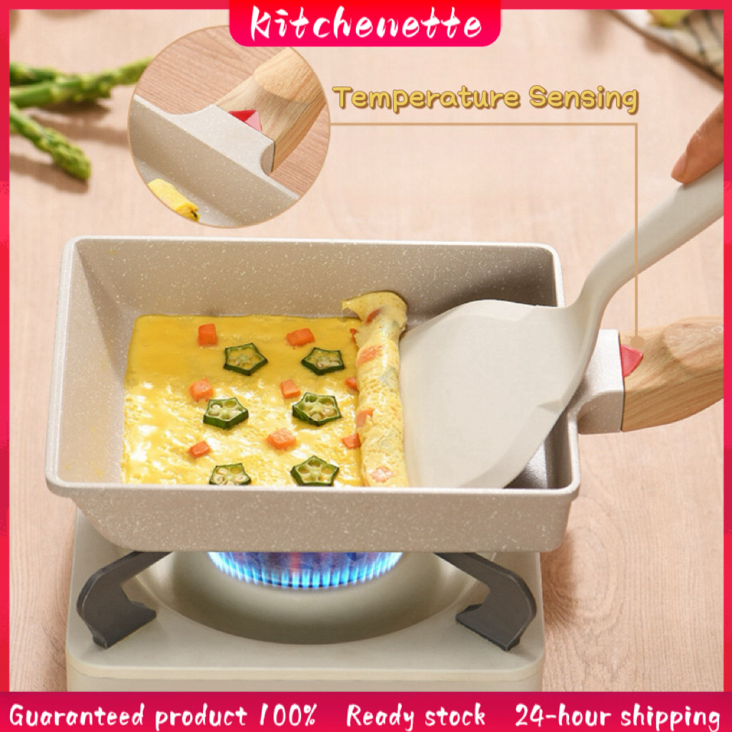 Kitchenette Non Stick Pan Tamagoyaki Pan Japanese Style Kawali Flat ...