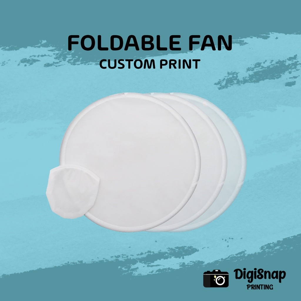 White Foldable Twist Fan | Customize Personalize Print | Shopee Philippines