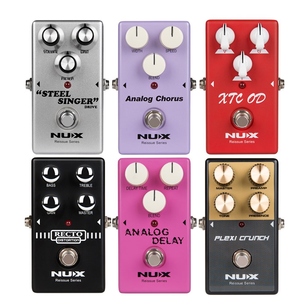 NUX Delay Chorus Overdrive Distortion Effect Guitar Pedal Processor Reissue Series Multi Effects ...