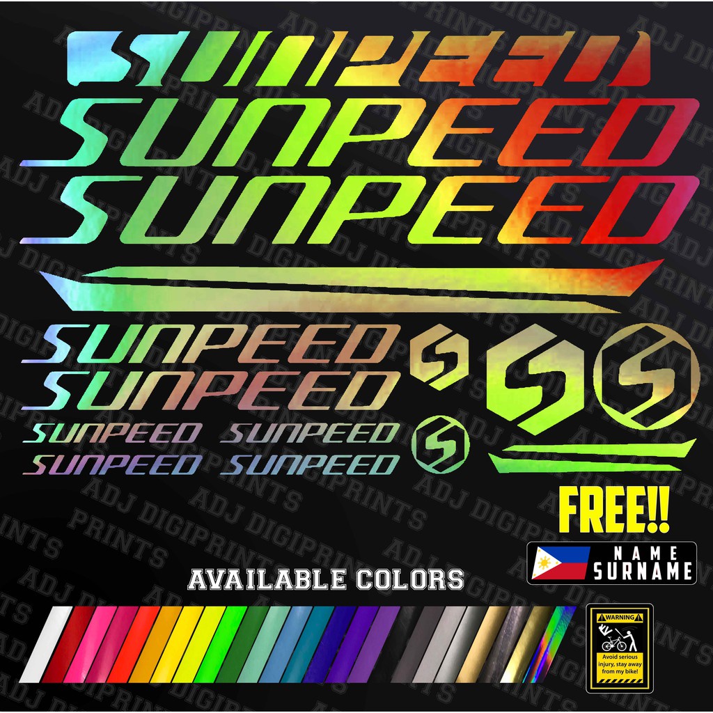SUNPEED Bike Frame Set Decals Stickers MTB SPECIAL COLOR VINYL | Shopee ...