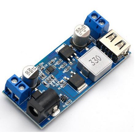 【Hot Sale】DC-DC 24V / 12V to 5V 5A step-down power converter lm2596s adjustable USB step-down ...