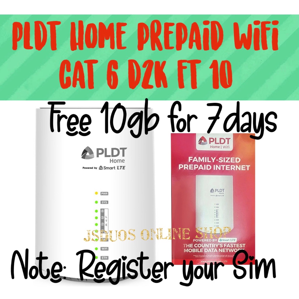 ₪PLDT Home Prepaid Wifi GreenPacket CAT6 D2K F10 | Shopee Philippines