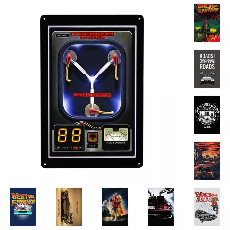 Custom Flux Capacitor Metal Sign Modern Back To The Future Tin ...
