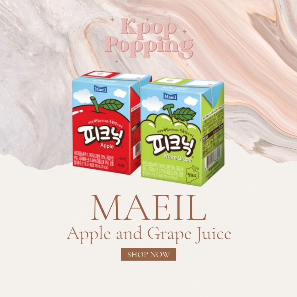 Maeil: Apple and Grape Juice Drink as seen on BTS V and Jungkook ...