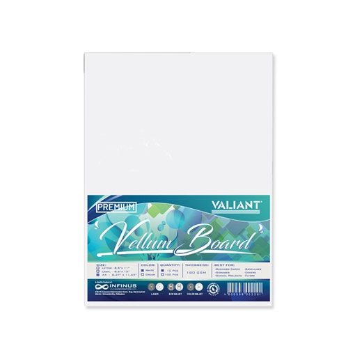 Valiant Premium Vellum Board Paper 180gsm A4 10s | Shopee Philippines