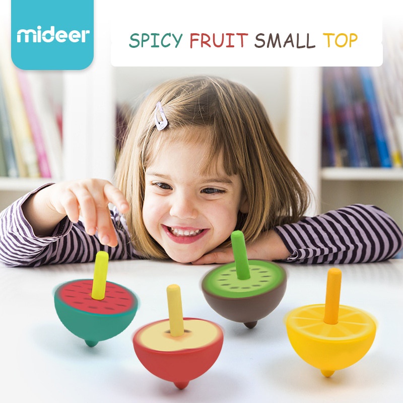 MiDeer children cute fruit spinning top Colorful Gyroscope rotating ...