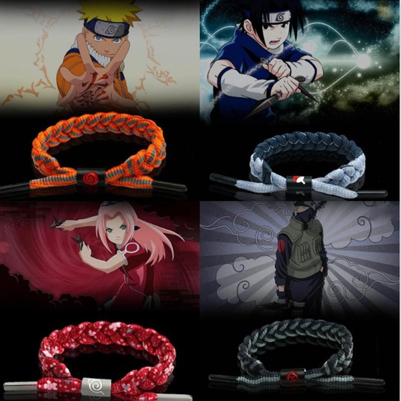 Anime Naruto Bracelet Rope Weave Chain Kakashi Itachi Cosplay Costumes ...