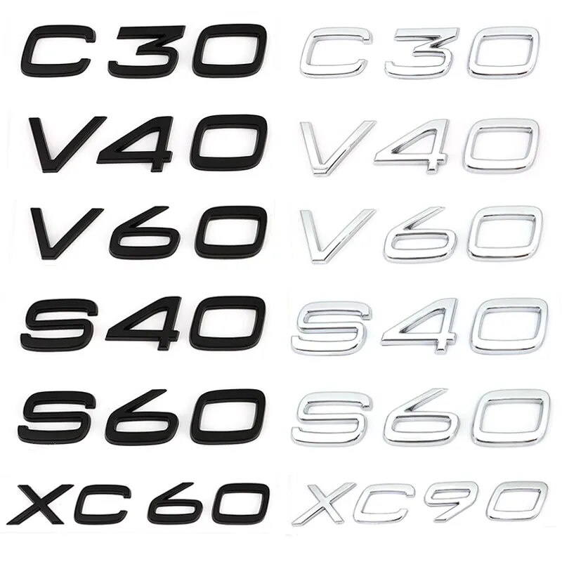 3D AWD T3 T5 T6 T8 Logo Emblem Badge Decal Car Sticker for Volvo C30 ...