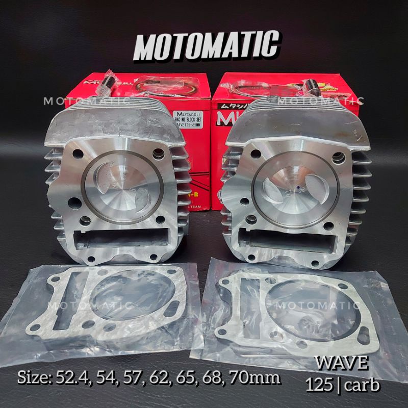 WAVE / RS / XRM 125 (CARB) Mutarru Cylinder Borekit 52.4, 54, 57, 62 ...