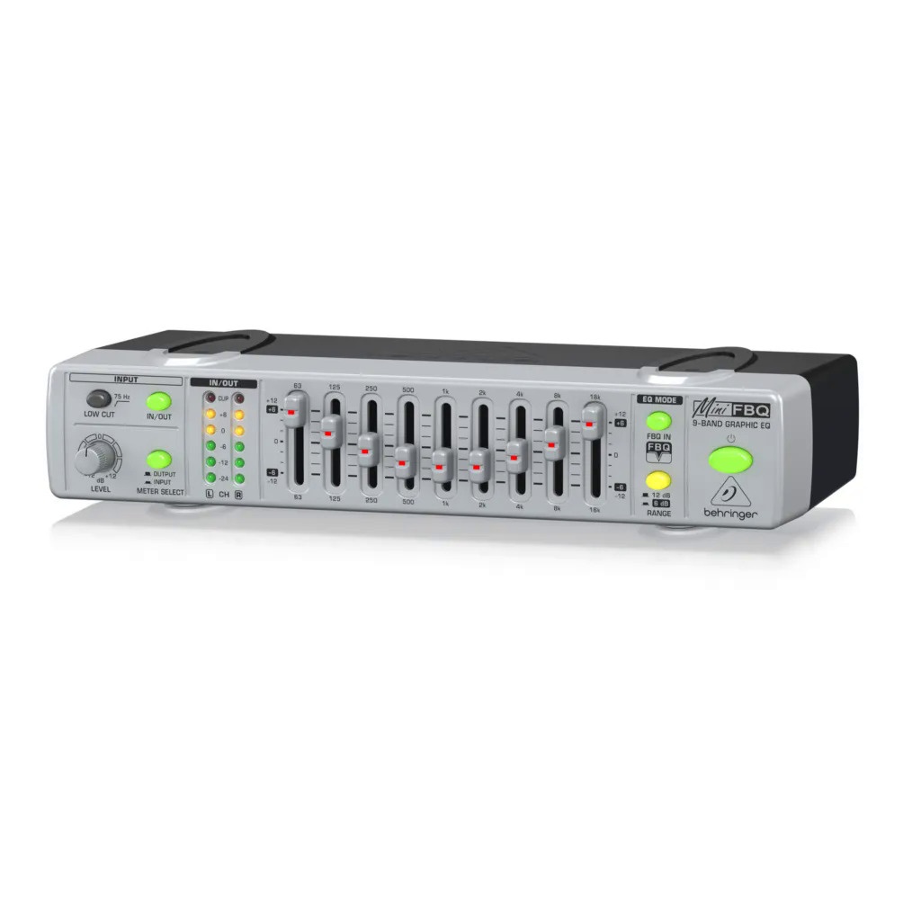 BEHRINGER FBQ800 Ultra-Compact 9-Band Graphic Equalizer with FBQ for ...