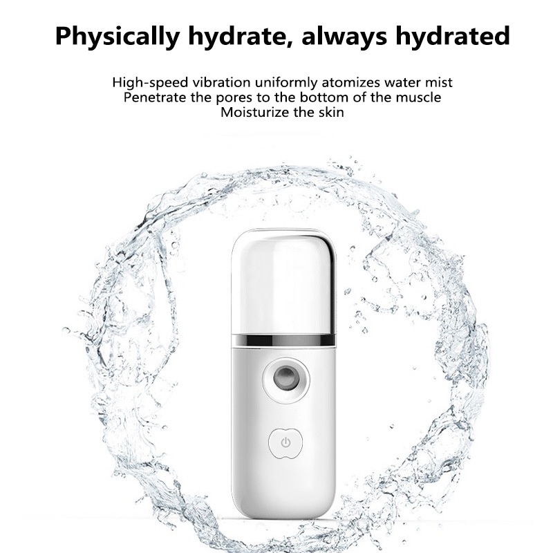 ⊙USB Mist Facial Sprayer Rechargeable Skin Care Nebulize Humidifier ...