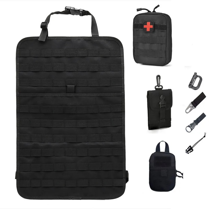 Tactical Molle Car Rear Seat Back Storage Bag Multi Hanging Strap Trunk ...