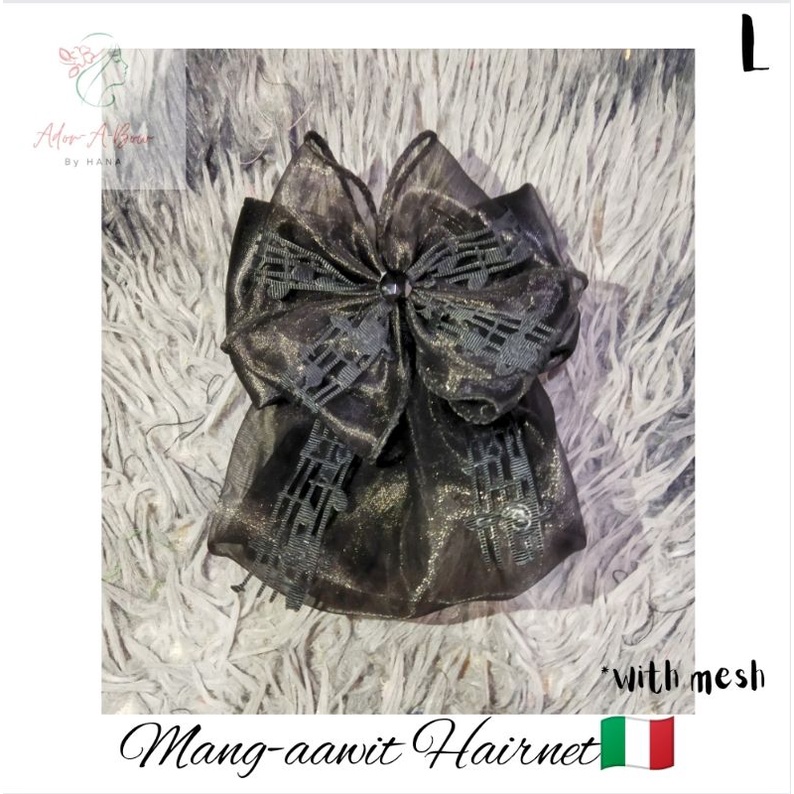 NEW Adorabowbyhana Hairnet for Mang-aawit. Stylish hairbow with net ...