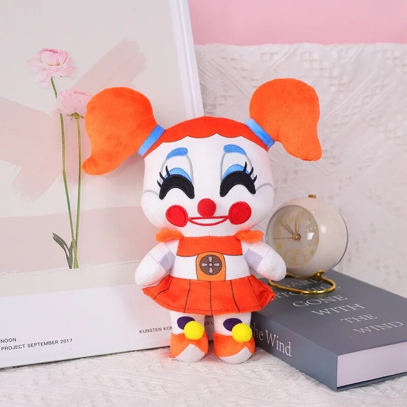25cm Size Kawaii FNAF Clown Plush Toy Cartoon Freddy Fazbear Plush Doll ...