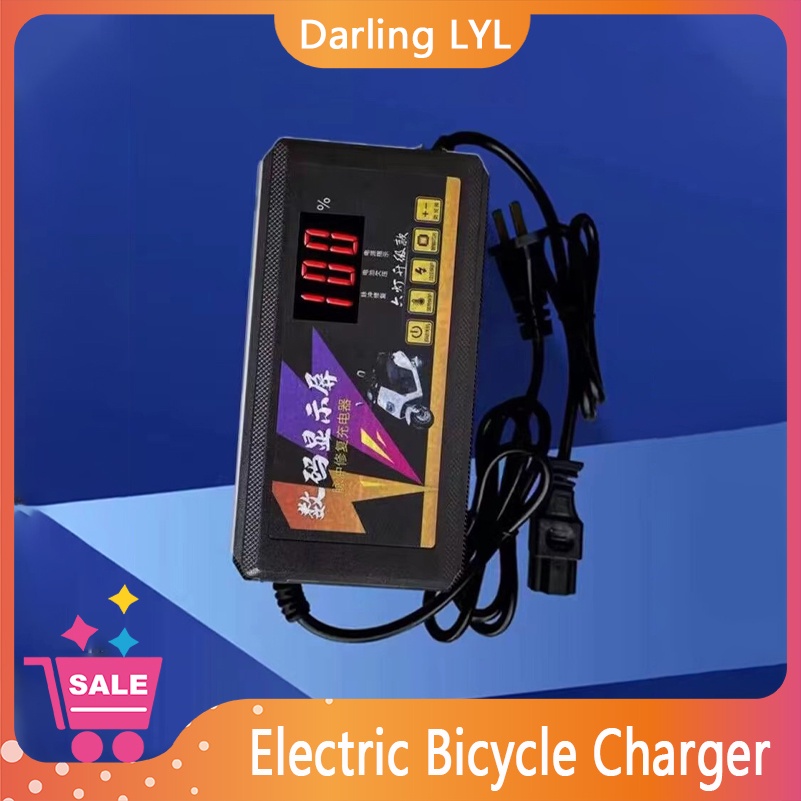 E bike Charger 48v 60v 12ah 20ah Fast Charging Digital Display Charger ...