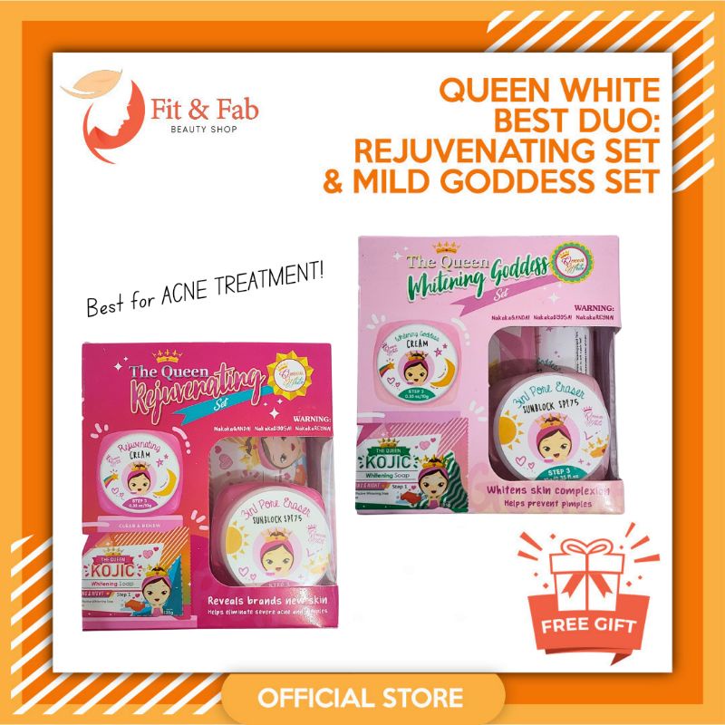 QUEEN WHITE REJUVENATING ACNE CARE SET/GODDESS WHITENING MILD ...