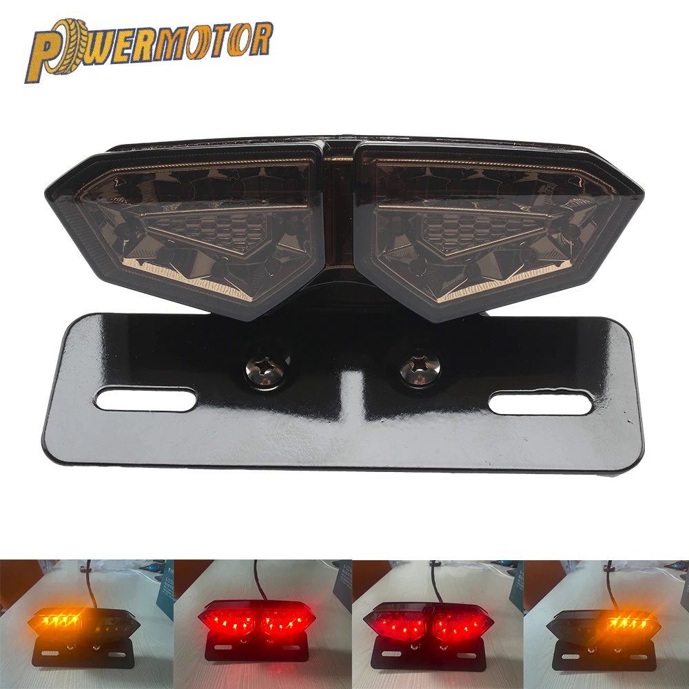 Motorcycle Flasher Tail Light Stop Signal Rear Lights Turn Universal ...