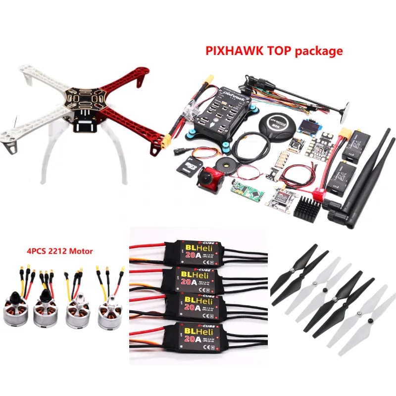 ☝F450 Drone Kit With 450 Frame PIXHAWK flight control +Radio Telemetry ...