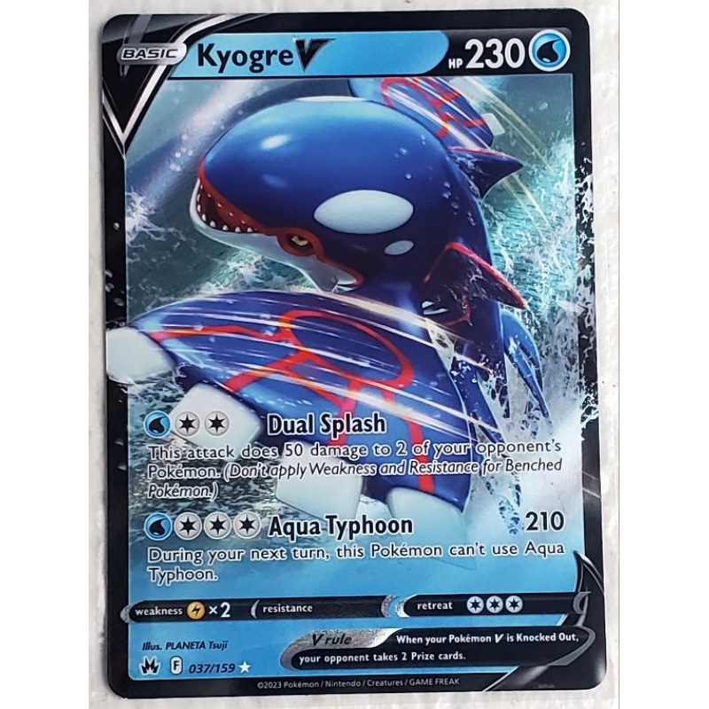 Pokemon TCG Kyogre V 037/159 Crown Zenith | Shopee Philippines