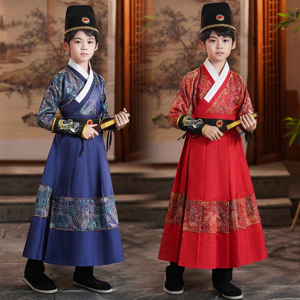 korean costume for kids boy Children's Ancient Costume Hanfu Boy's ...