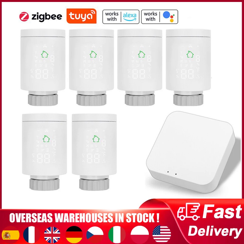 Tuya ZigBee Smart TRV Thermostat Actuator Radiator Valve Programmable Temperature Controller For ...