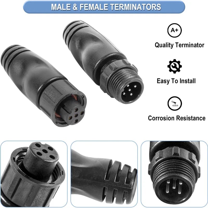 ☆For NMEA 2000 (N2k) Male Female Terminators for Lowrance Simrad B&G ...