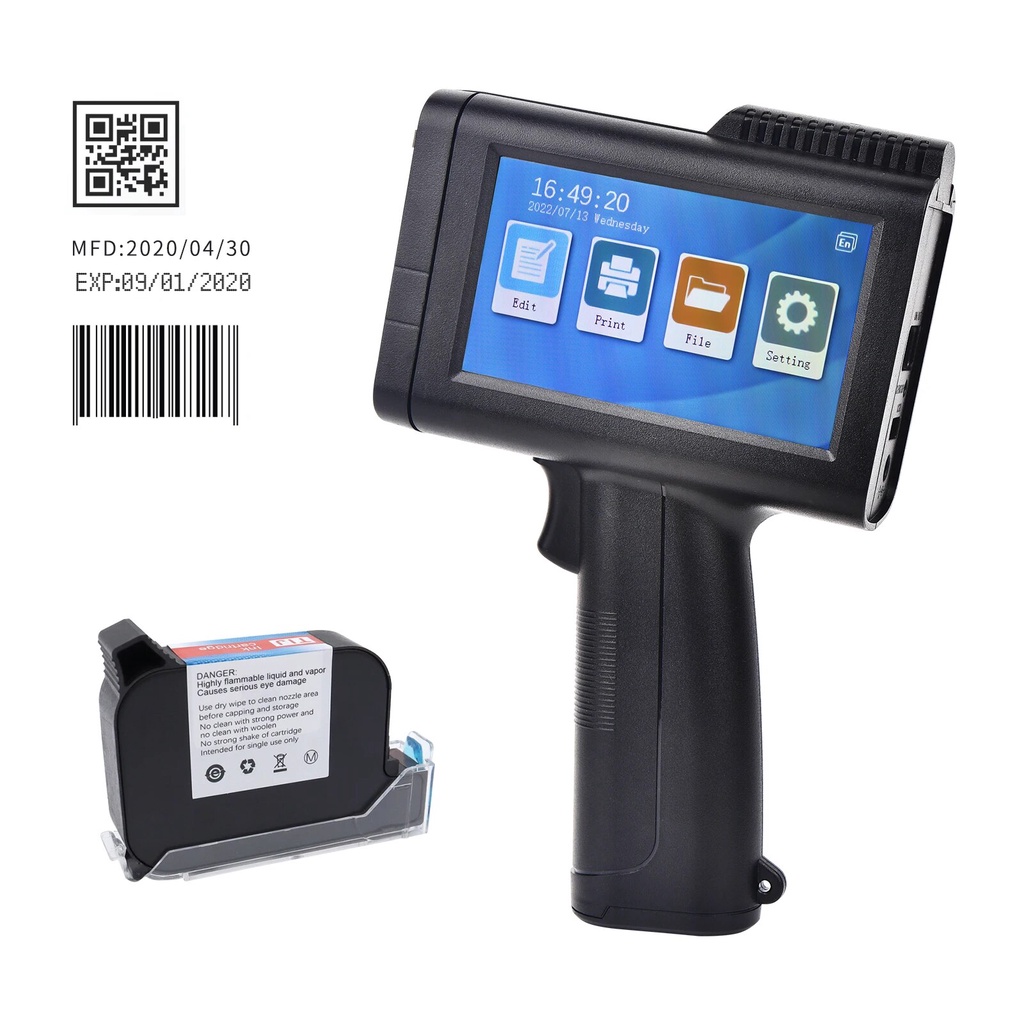 ☫M10 Handheld Inkjet Printer 4.3 Inch Touchscreen Intelligent Barcode ...