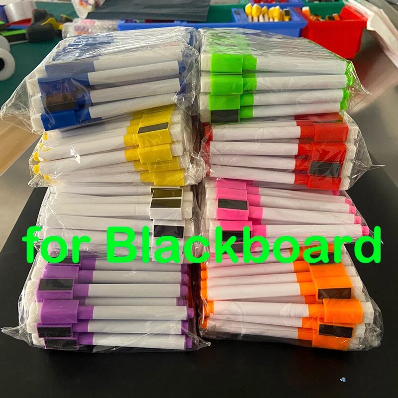 ⚡50 Pens/Box Chalk Blackboard Pen Non-dust LED Light Board Pen ...