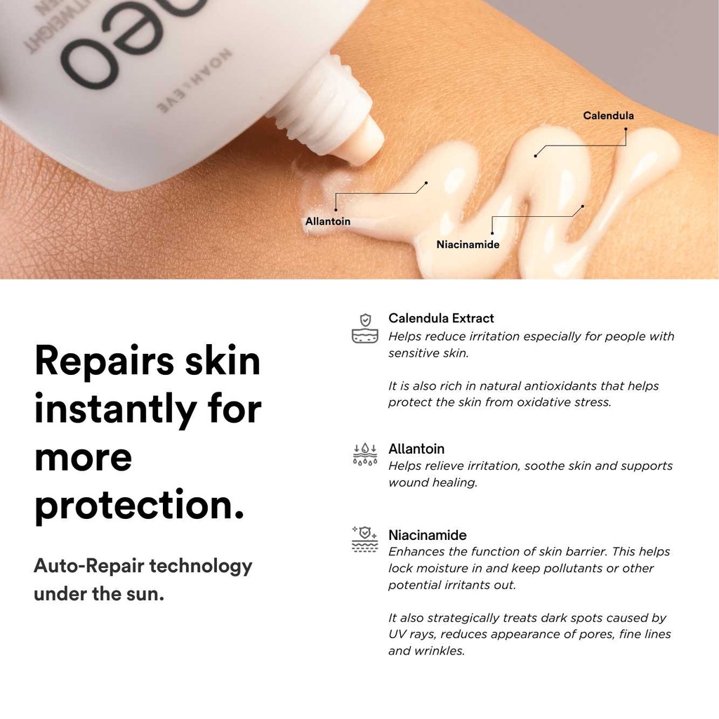 Noah & Eve Neo Ultralightweight Sunscreen (SPF 50 PA+++, DAISO ...