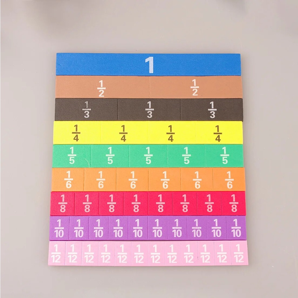 51pcs/set Magnetic Rainbow Fraction Tiles Early Educational Math Toys ...