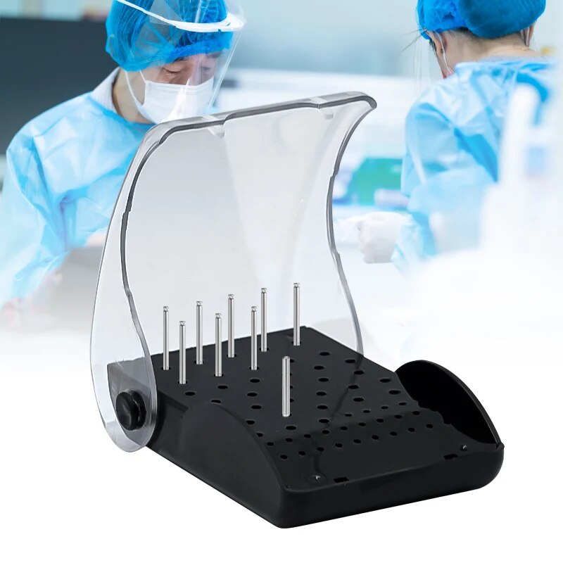 60 Holes Dental Burs Holder Plastic Bur Block Holder Autoclave ...