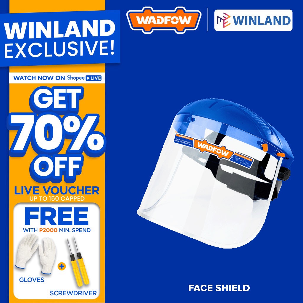 Wadfow by Winland PP Shell Pvc Face Shield Mask WFD1308 WAD-HT | Shopee ...