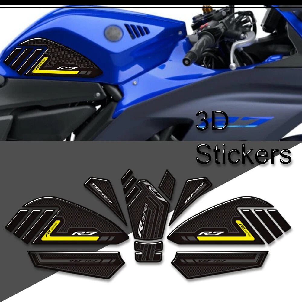 ☽Motorcycle Tank Grips Pad Protector Stickers Decals Gas Fuel Oil Kit ...