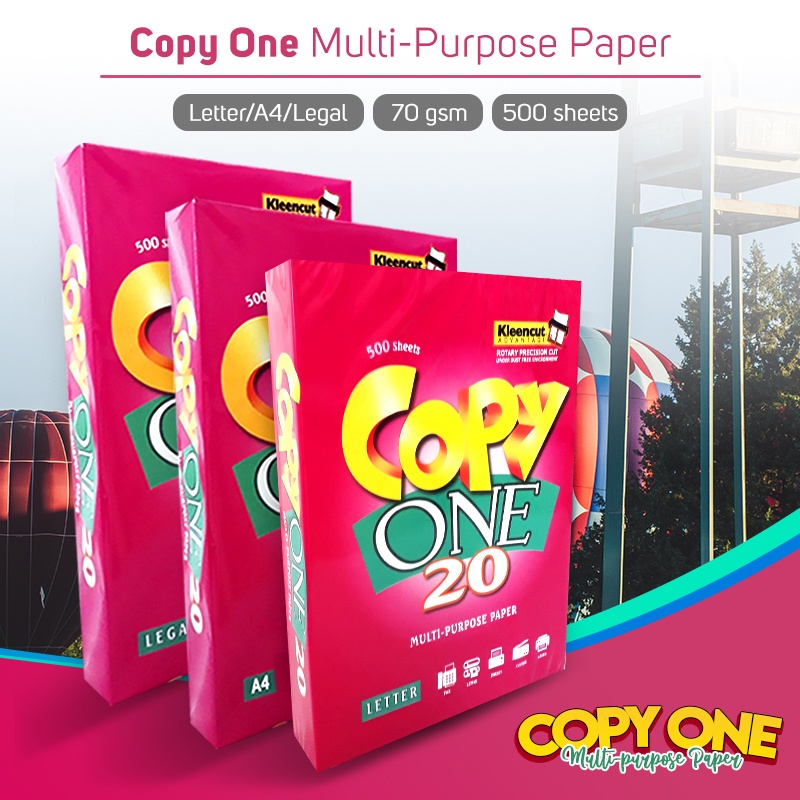 Copy One Bond Paper 70GSM Long | A4 | Short | Substance 20 for School ...