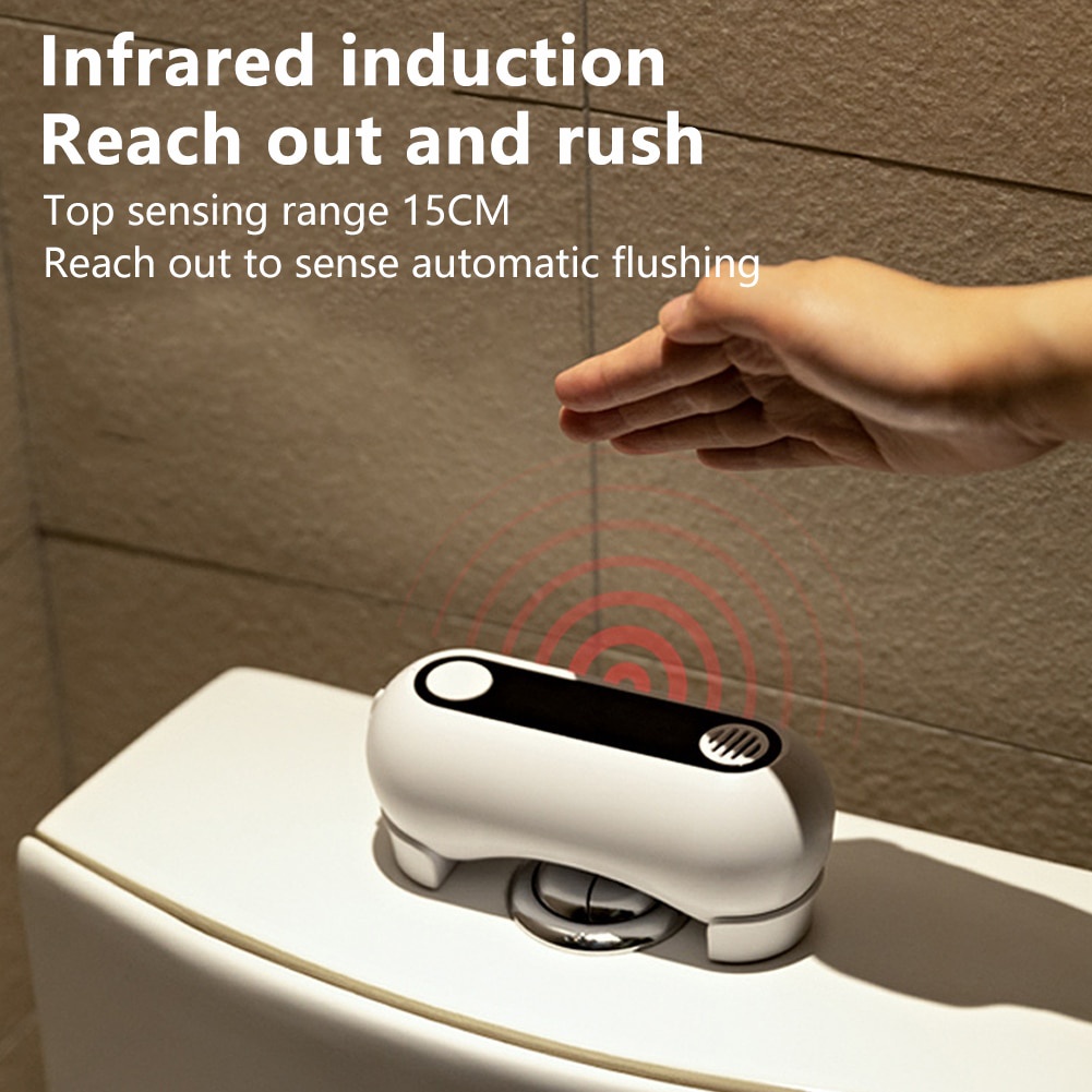 Automatic Toilet Flush Button Remove Odor Infrared Sensor Touchless ...
