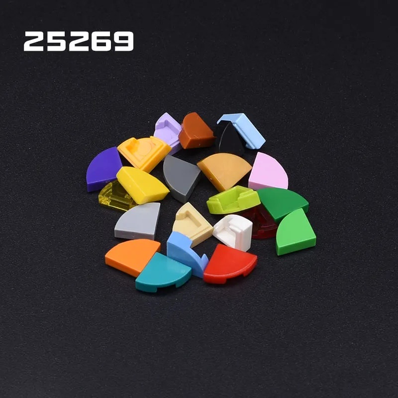 MOC Flat Tiles 25269 Tile Round 1x1 Quarter DIY Enlighten Building ...
