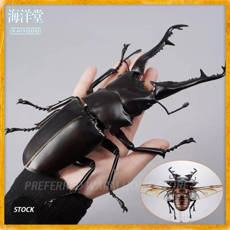 In Stock KAIYODO 20cm Original REVOGEO Realistic series Lucanidae beetle Biology Movable Joint# ...