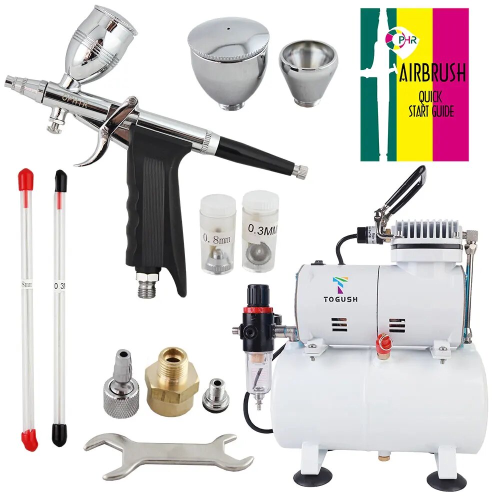 ⊰OPHIR Double-Action Trigger Air-paint Control Spray Gun Air Compressor ...