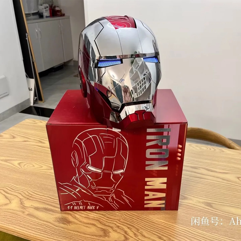 Hot Marvel Iron Man Autoking 1/1 Mk5 Helmet Remote And Voice Control ...
