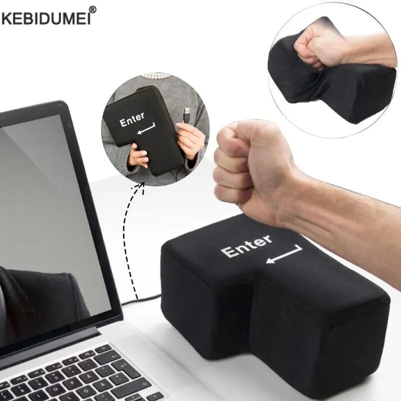 ⋚Creative Anti-Stress Computer Huge Enter Key Big USB Keyboard Vent ...