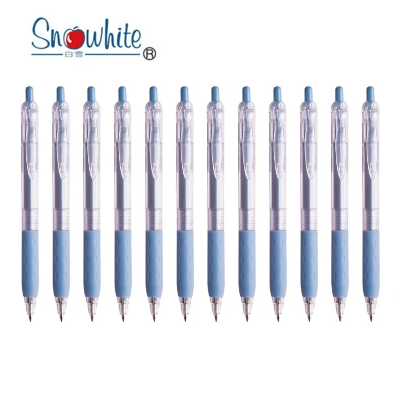 ☂12x/Set 0.5mm Neutral Pens Retractable Gel Ink Pen Press Neutral Pen ...