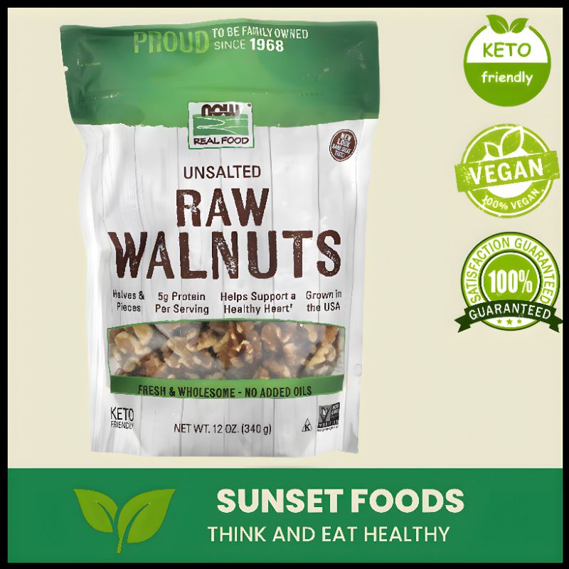 Now Real Food Unsalted Raw Walnuts (340g) | Shopee Philippines