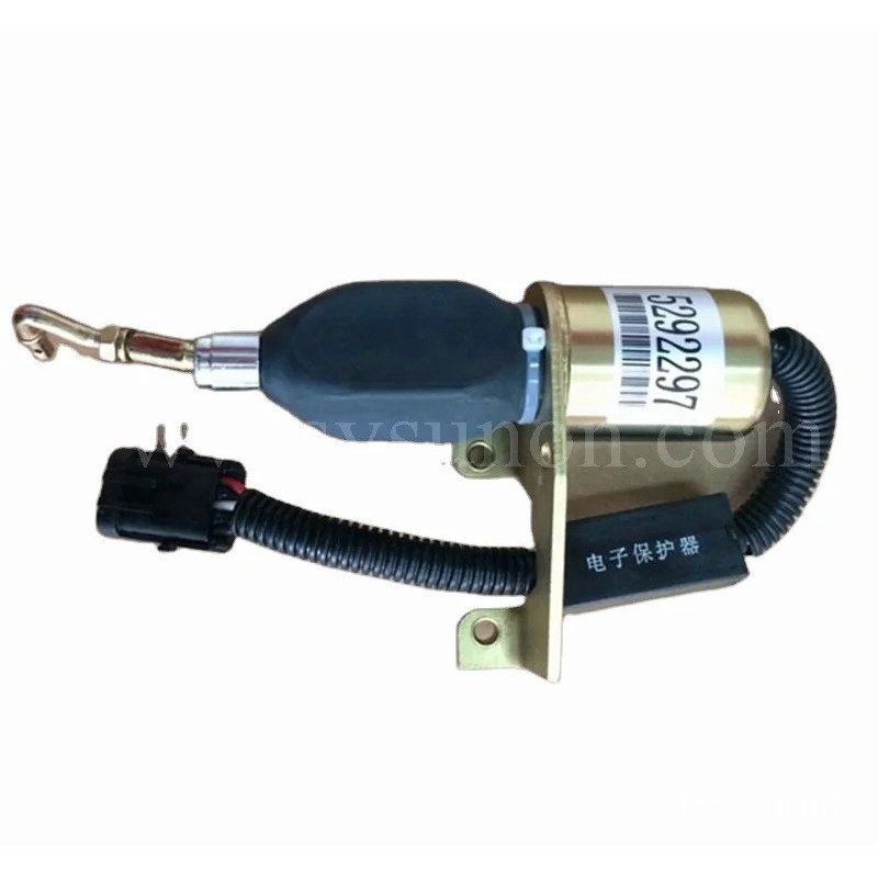 24V Fuel Shut-off Solenoid Valve Diesel Engine 6CT Fuel Pump Solenoid ...