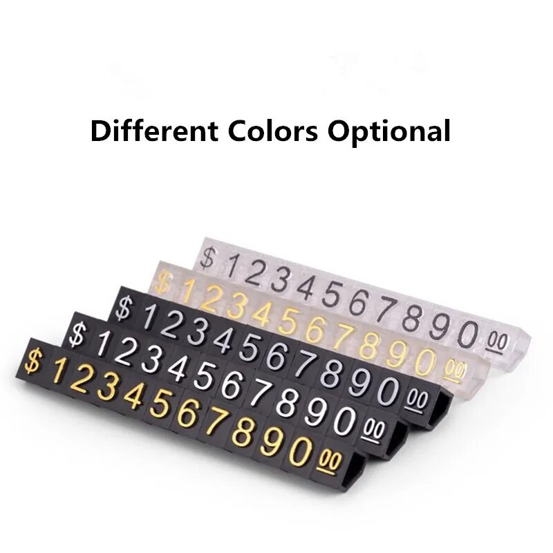 7*9mm 10 Strips Price Tag Cube Adjustable Assembly Number Angled ...